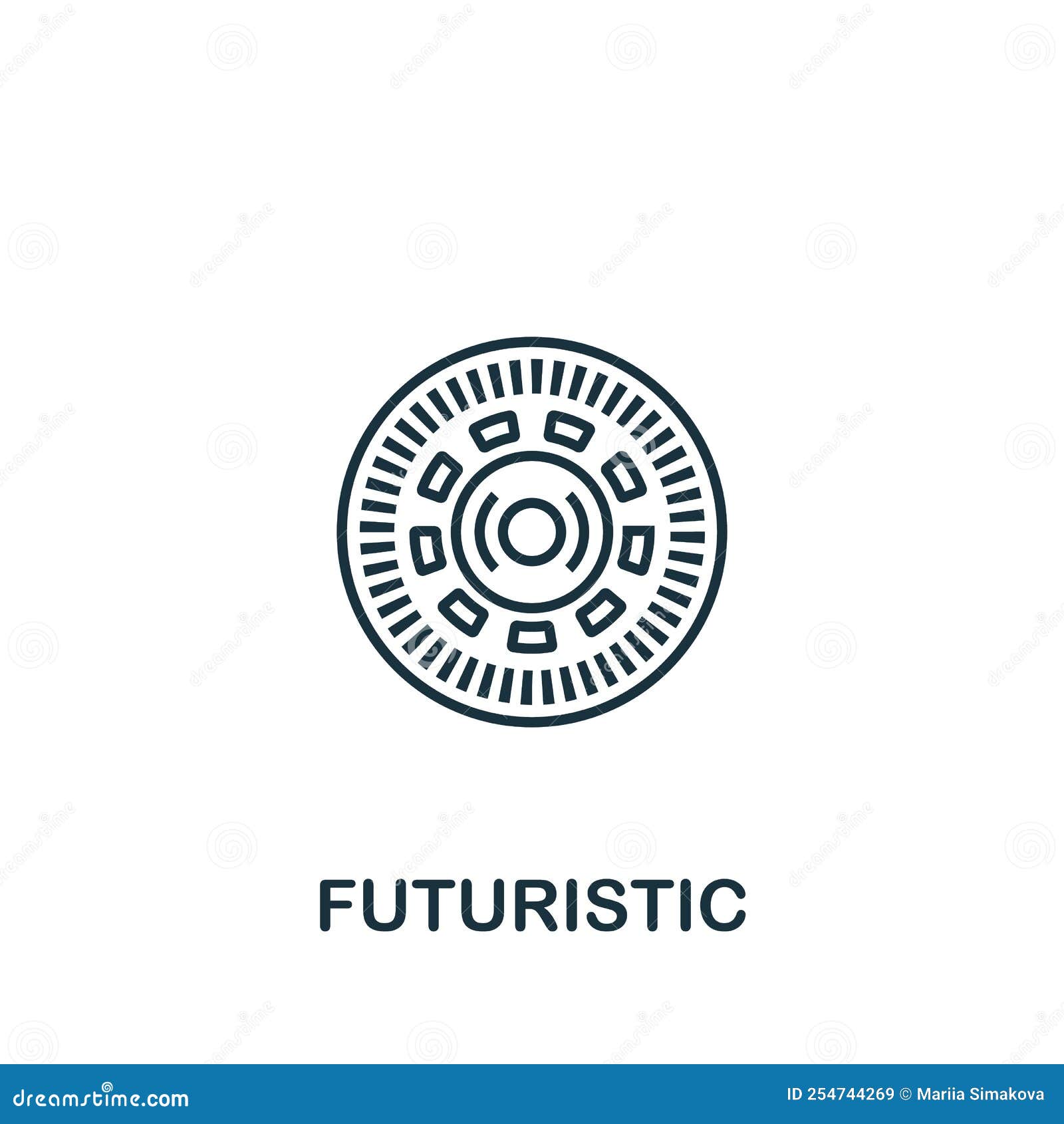 Futuristic Icon. Line Simple Icon for Templates, Web Design and ...