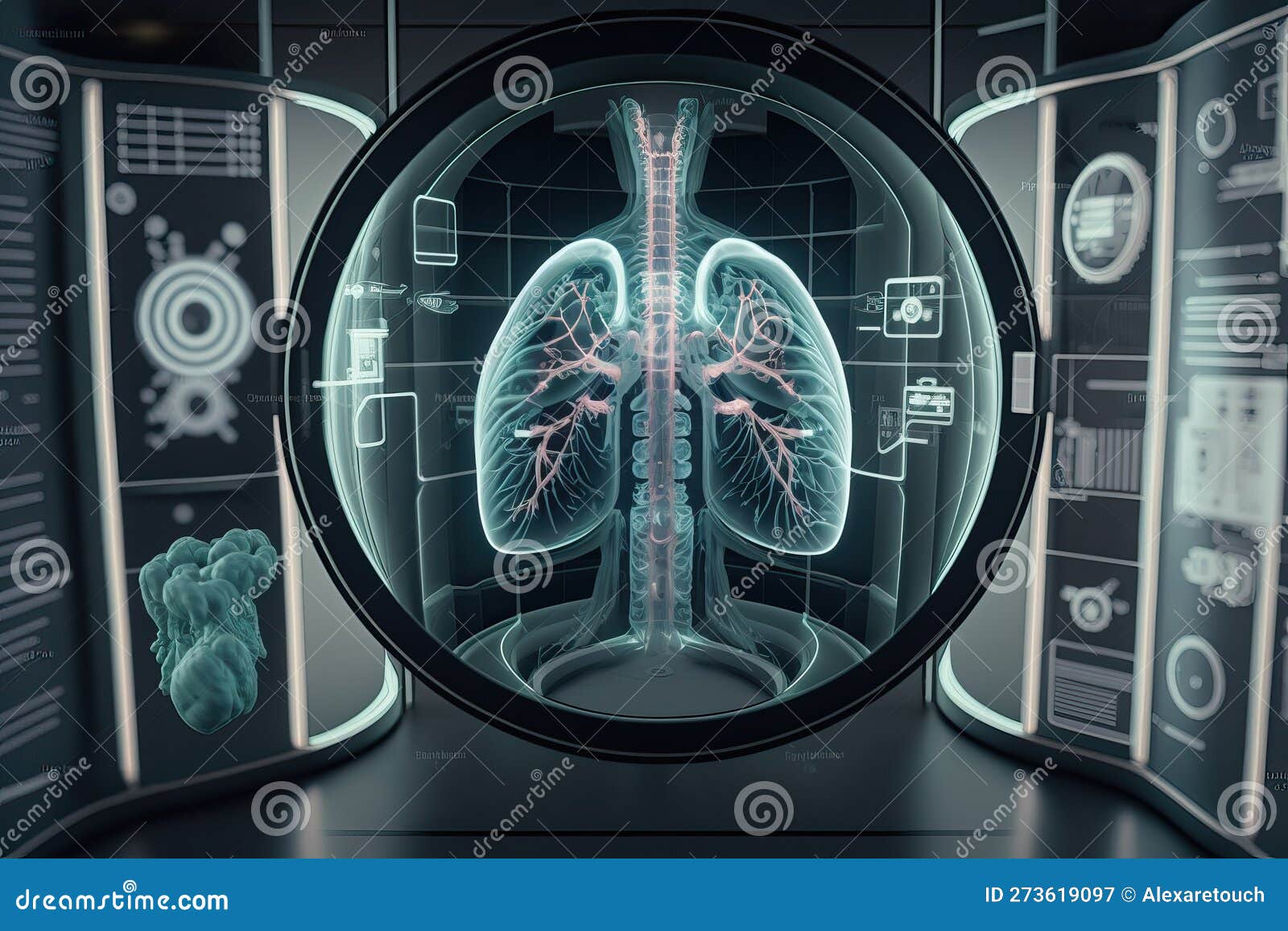 Futuristic Image of a Medical Device for the Study of Human Health ...