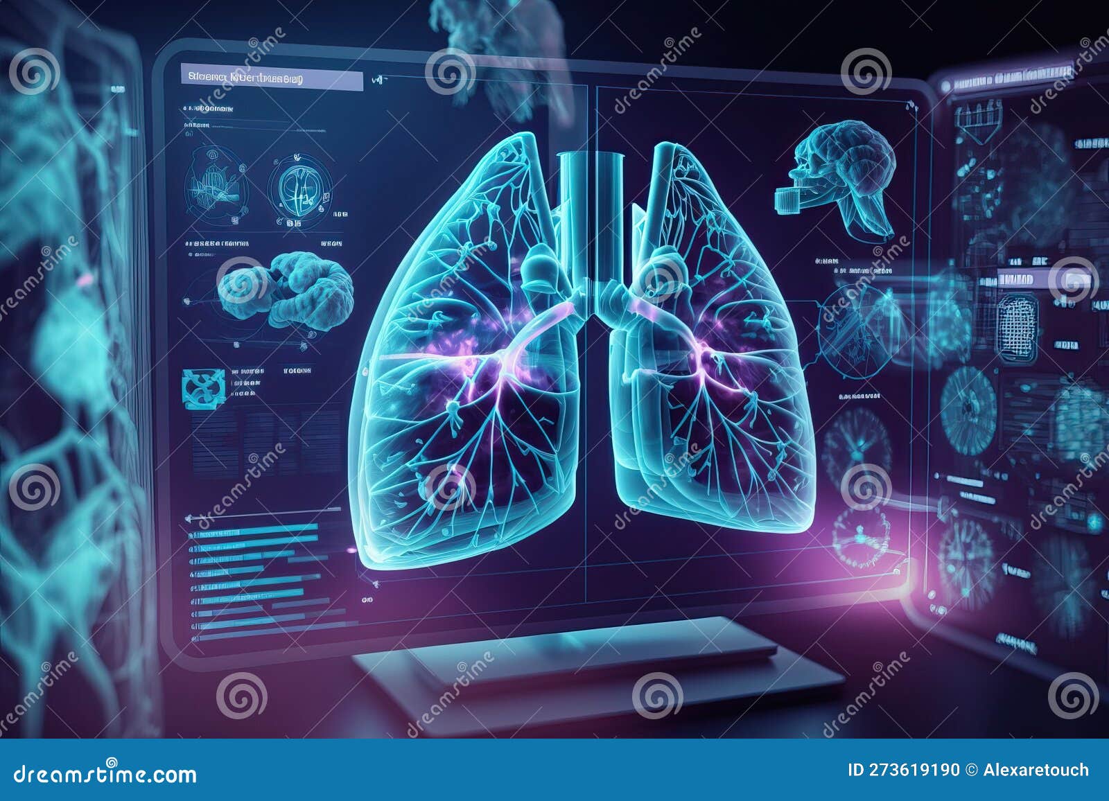 Futuristic Image of a Medical Device for the Study of Human Health ...