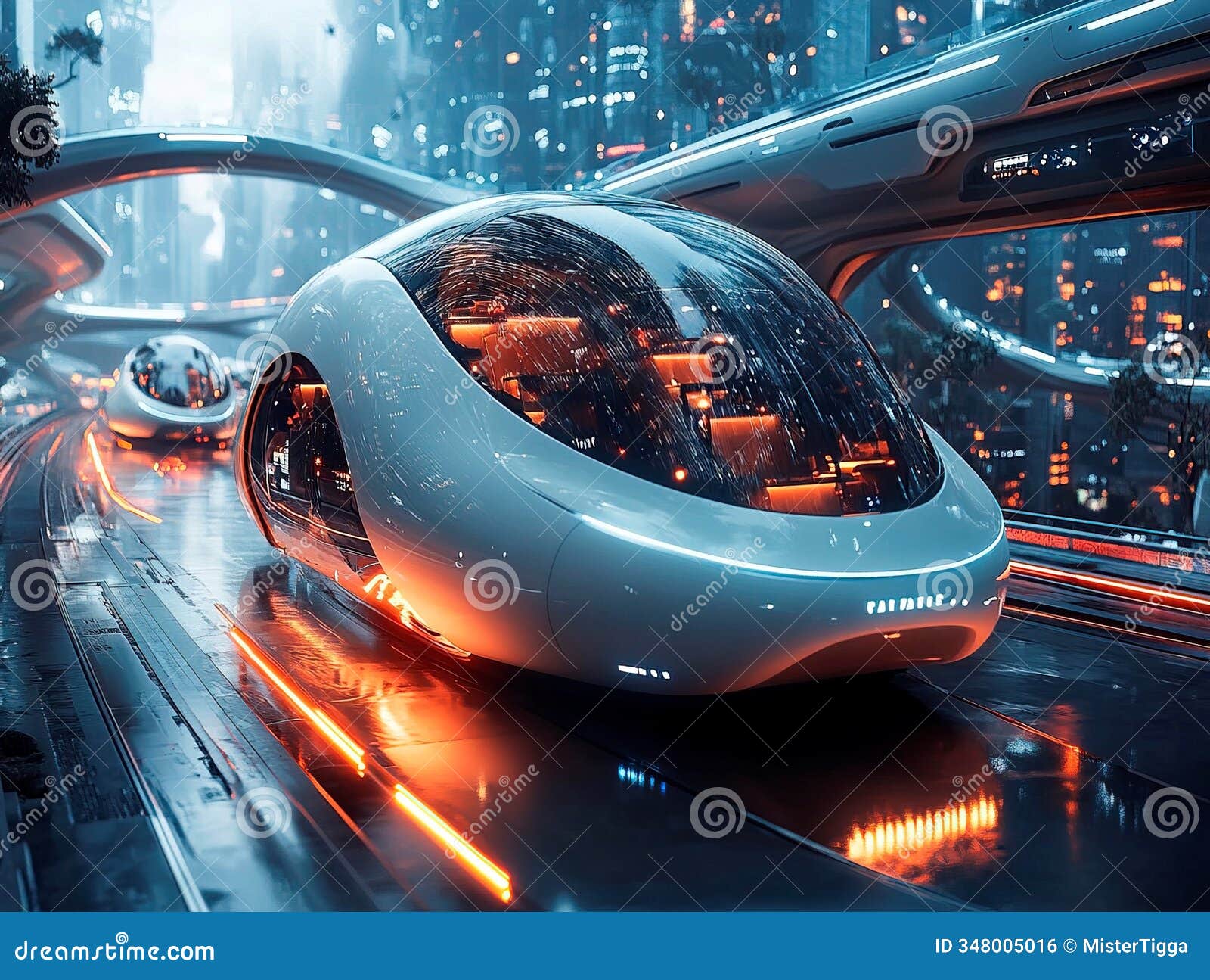 A Futuristic Image Showcases Advanced Transportation Technology ...