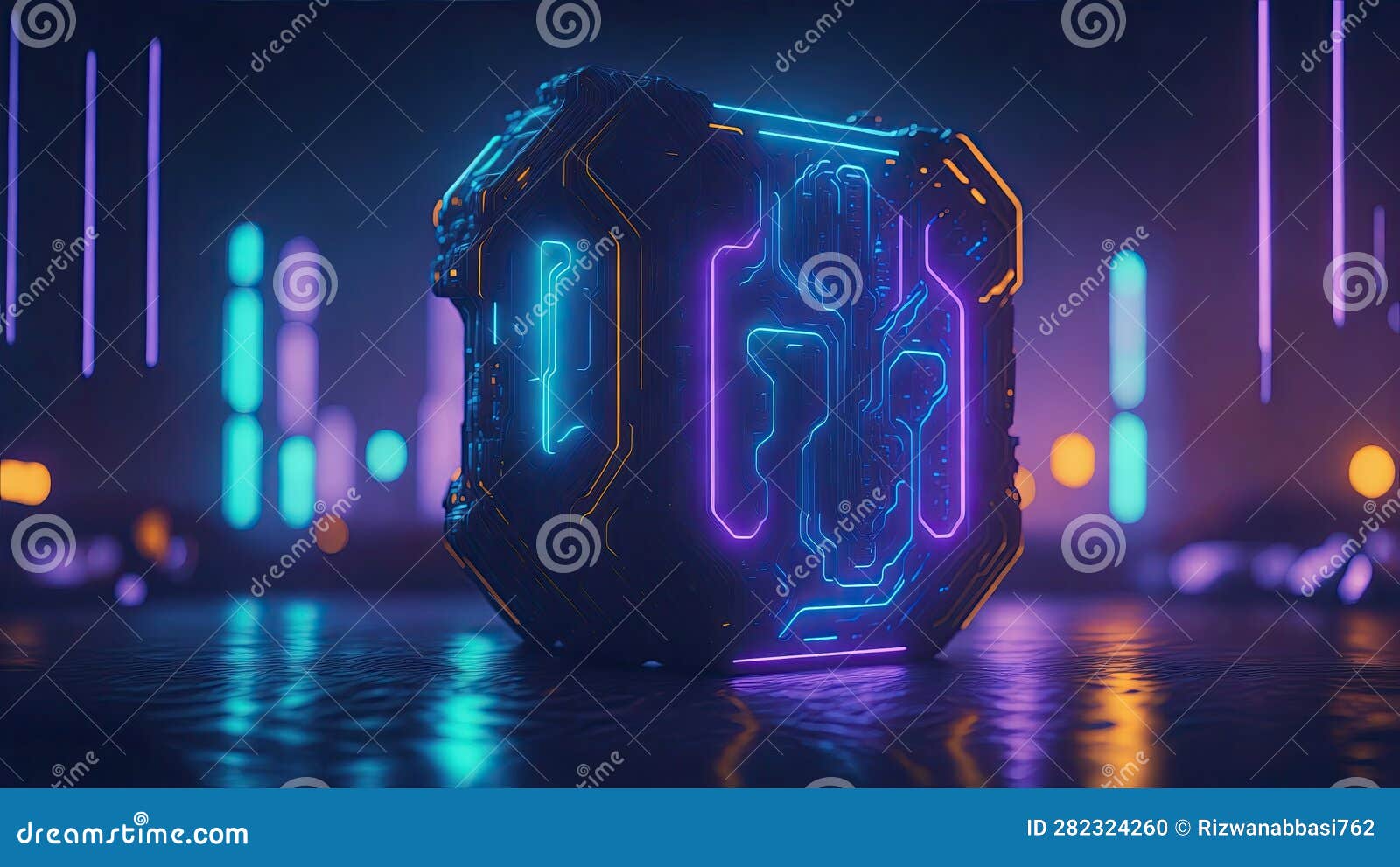 A Futuristic Image Showing the Development of AI Technology from Its ...