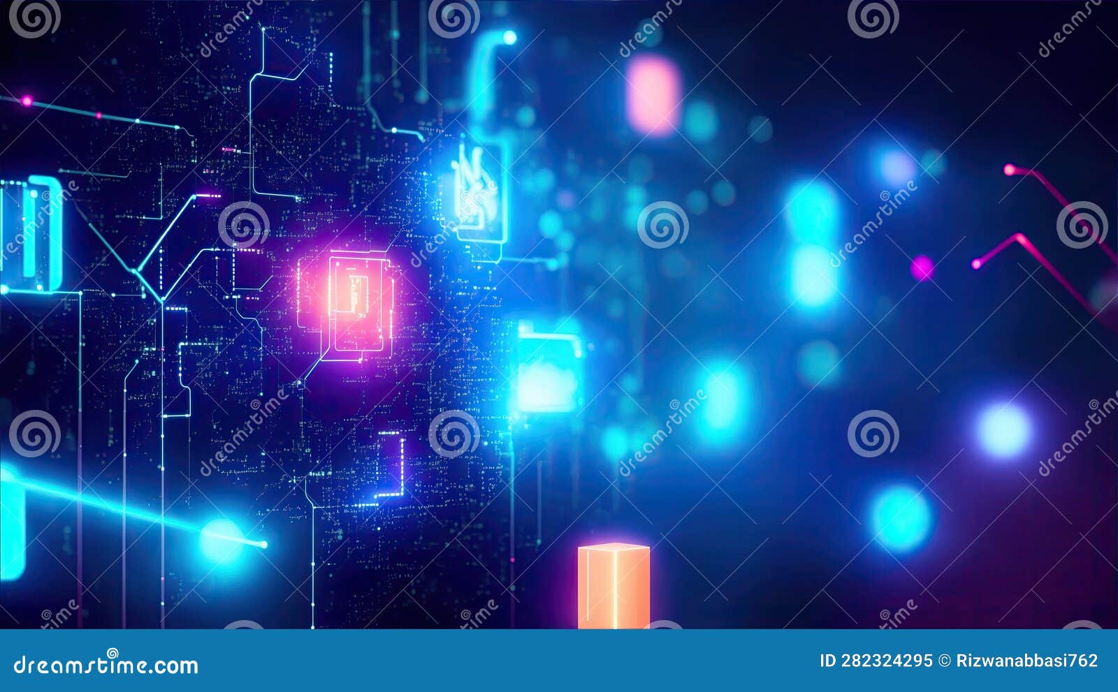 A Futuristic Image Showing the Development of AI Technology from Its ...