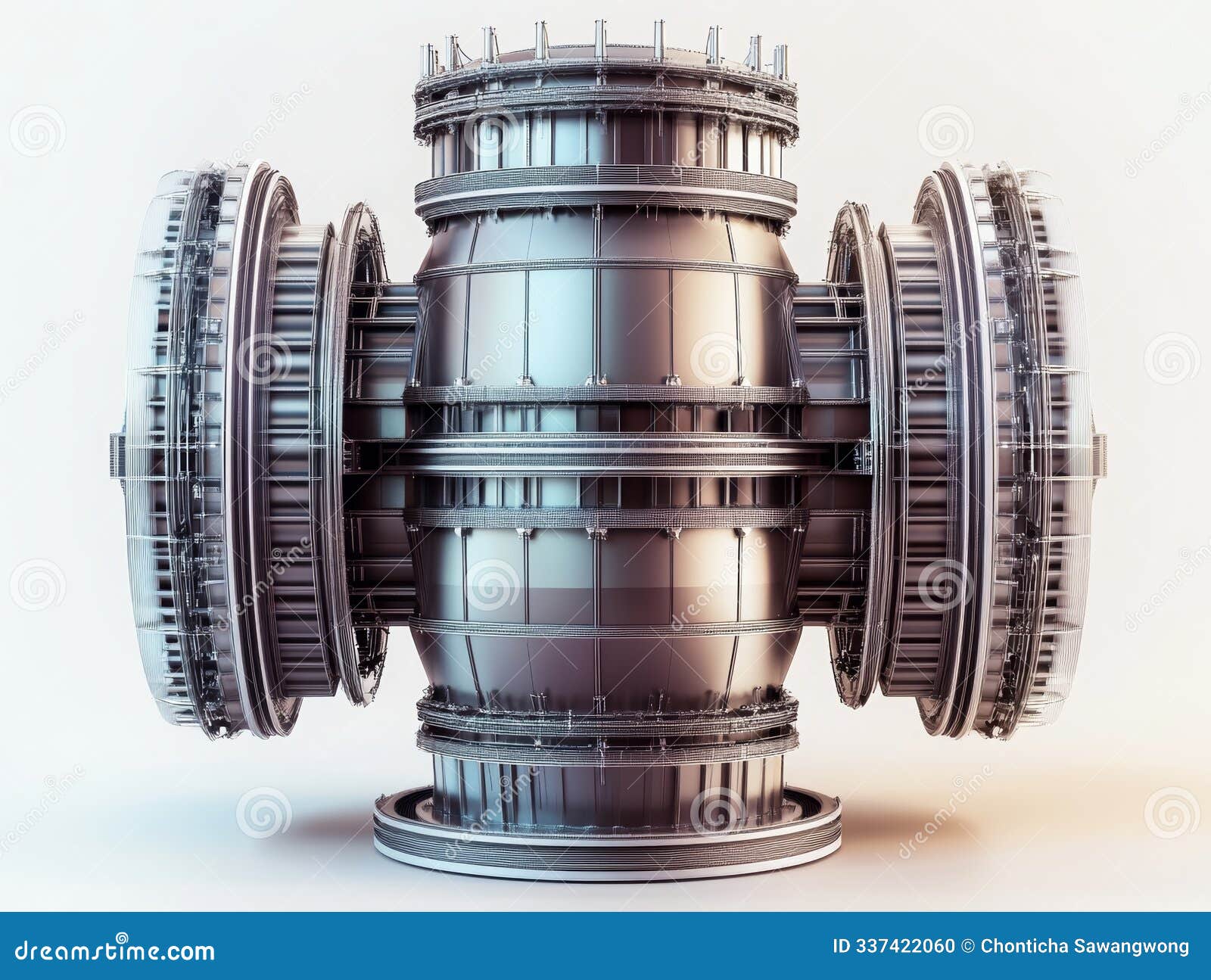 Futuristic Industrial Machine with a Complex Design, Showcasing Sleek ...