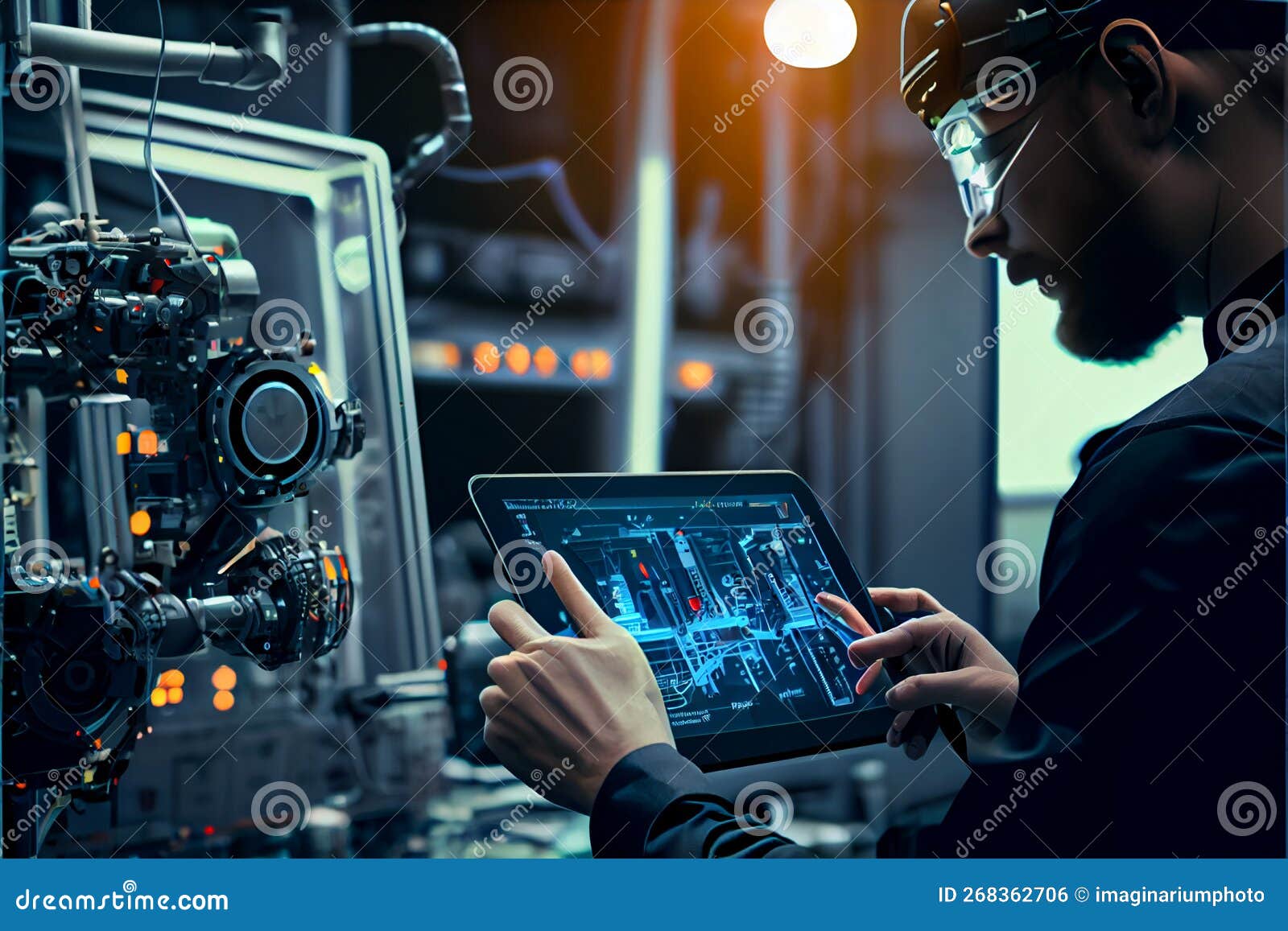 Futuristic Industry Technology Concept, Robotic Process Automation ...