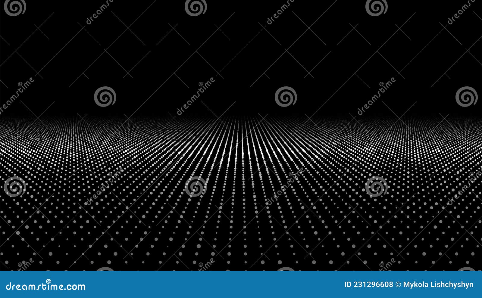 Futuristic Infinity Flow of Particles. Vector Wave Background with ...