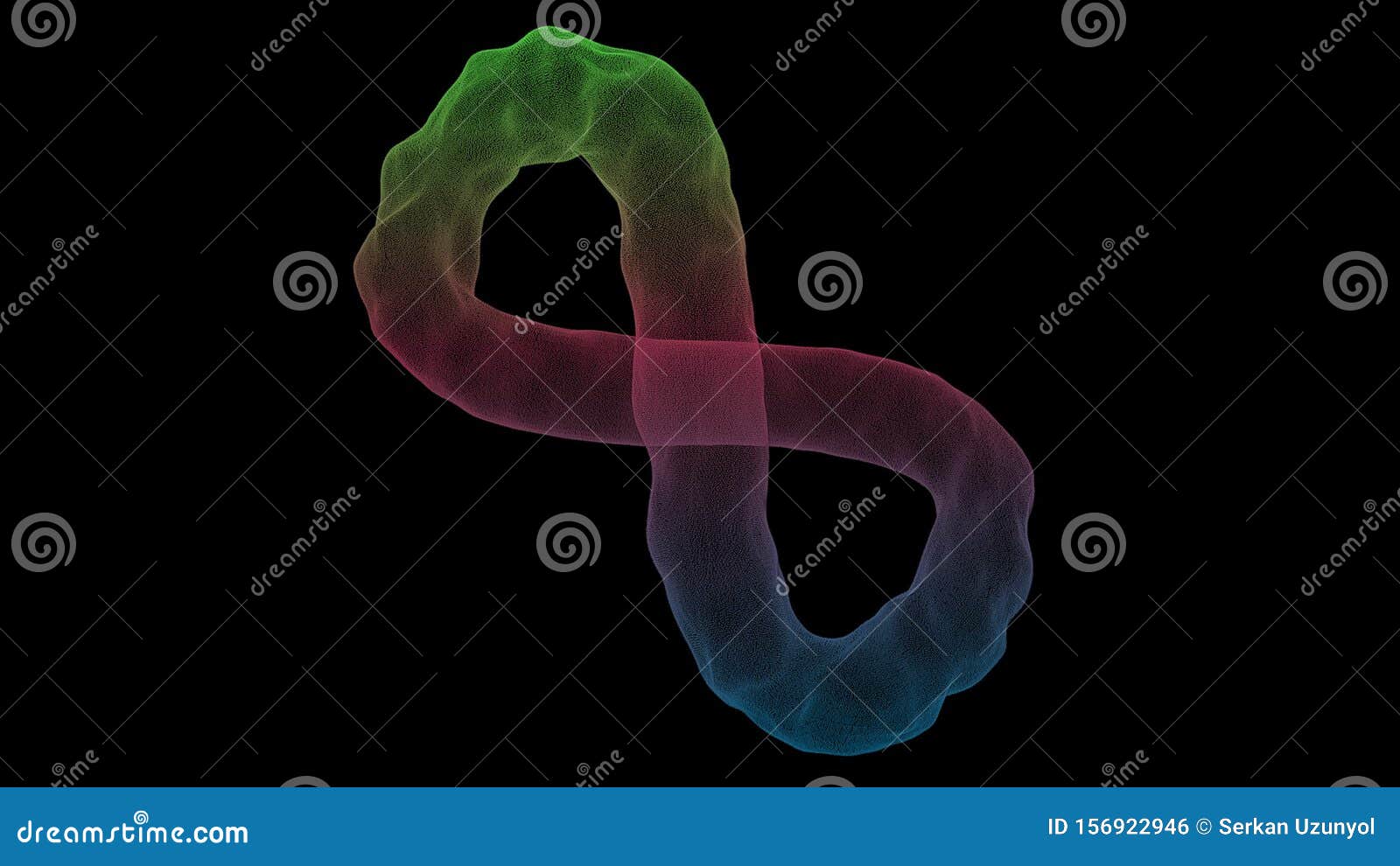 Futuristic Infinity Symbol Waving. Icon Form of Infinite Rotating ...