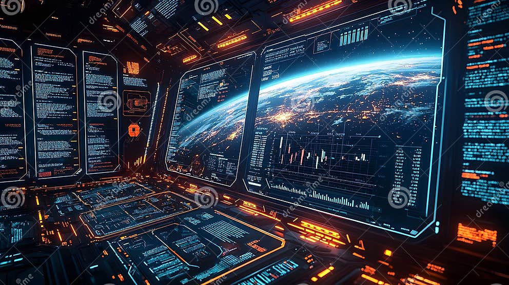 Futuristic Infographic Figures Engaged in Analytical Data Visualization ...