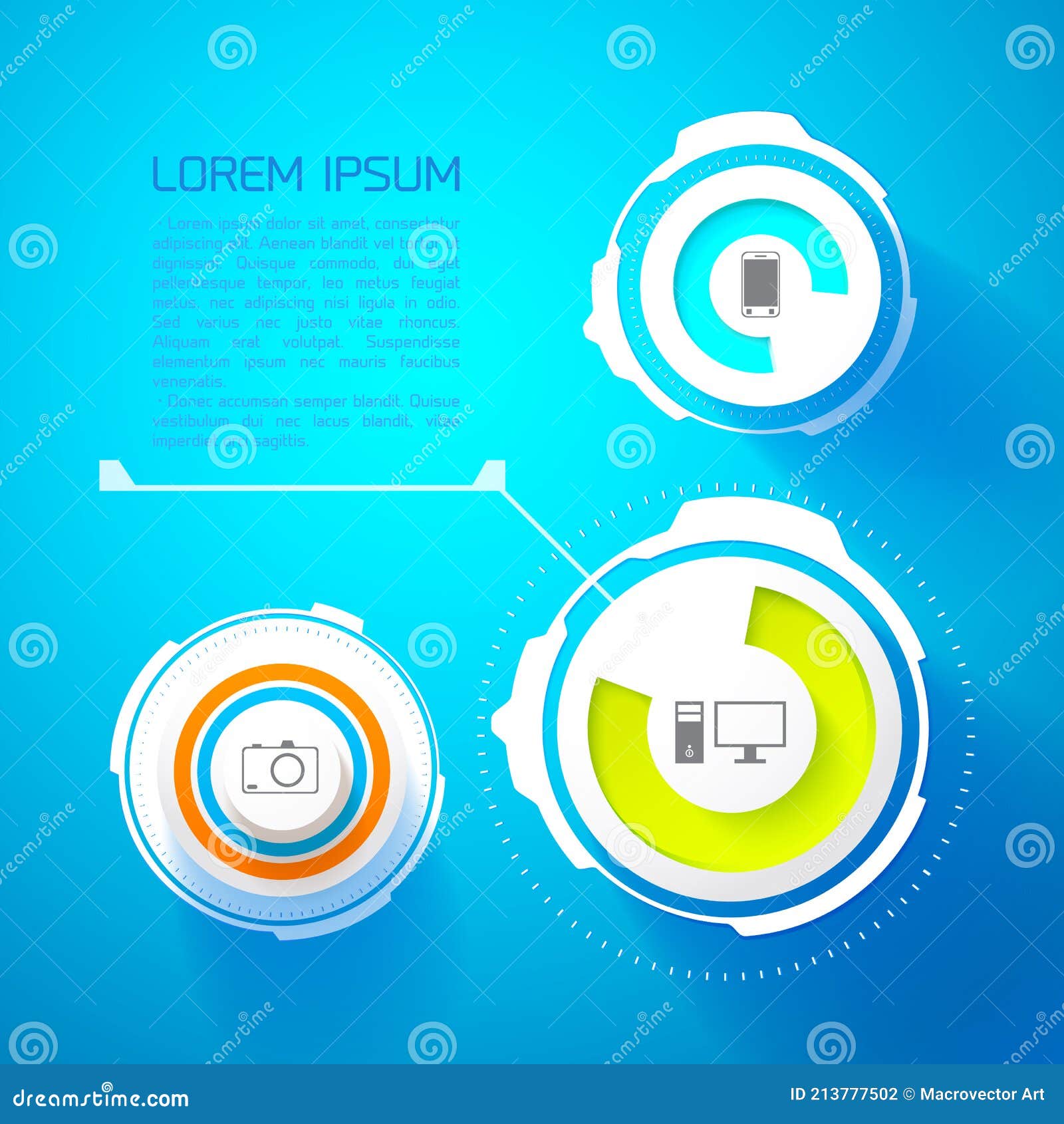 Futuristic Infographic Template Stock Vector - Illustration of info ...