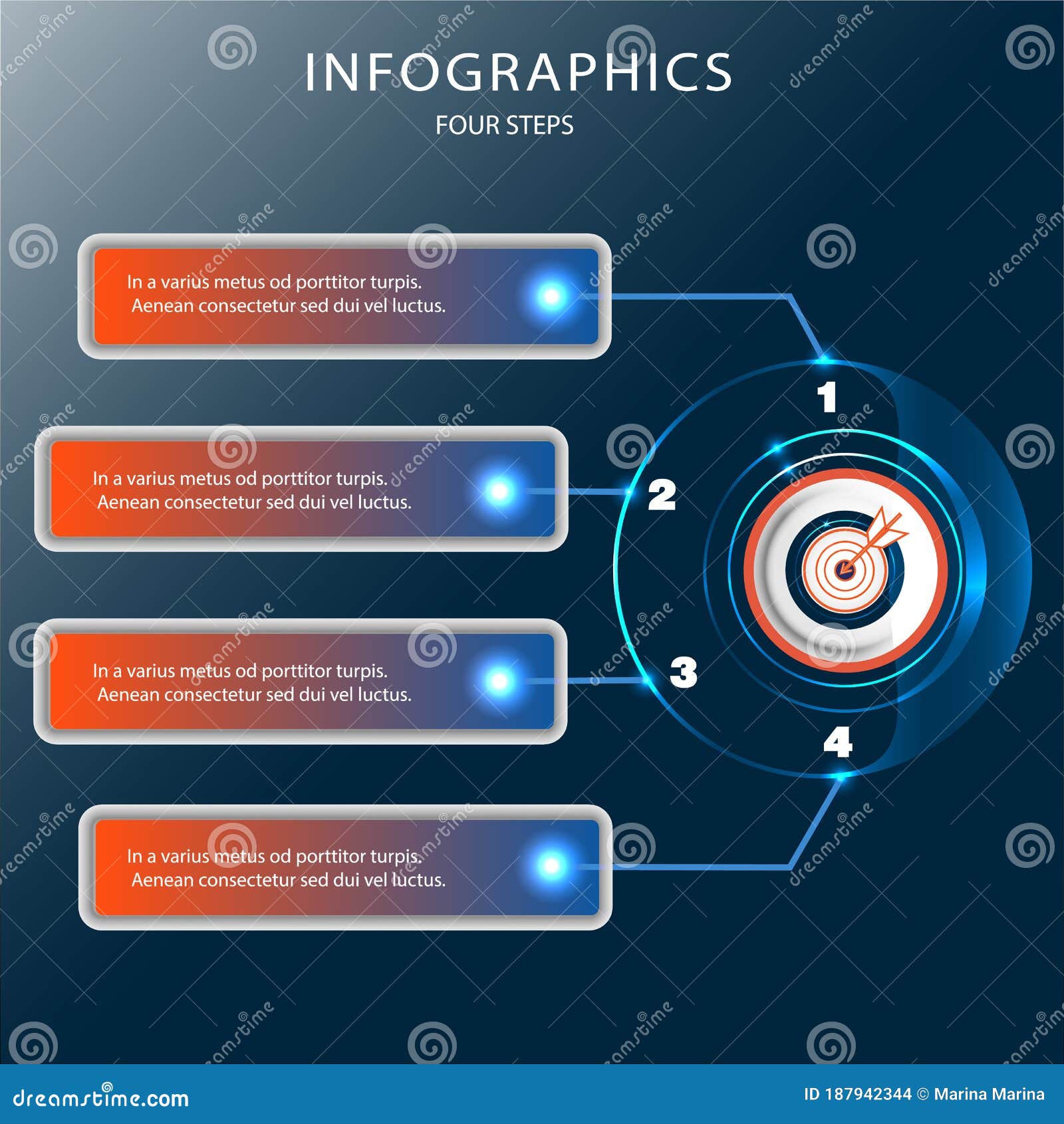 Futuristic Infographics Button, Goal Achievement. Visualization of ...
