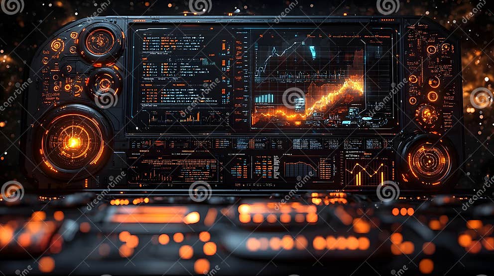 Futuristic Infographics Engaging in Dynamic Data Visualization Stock ...