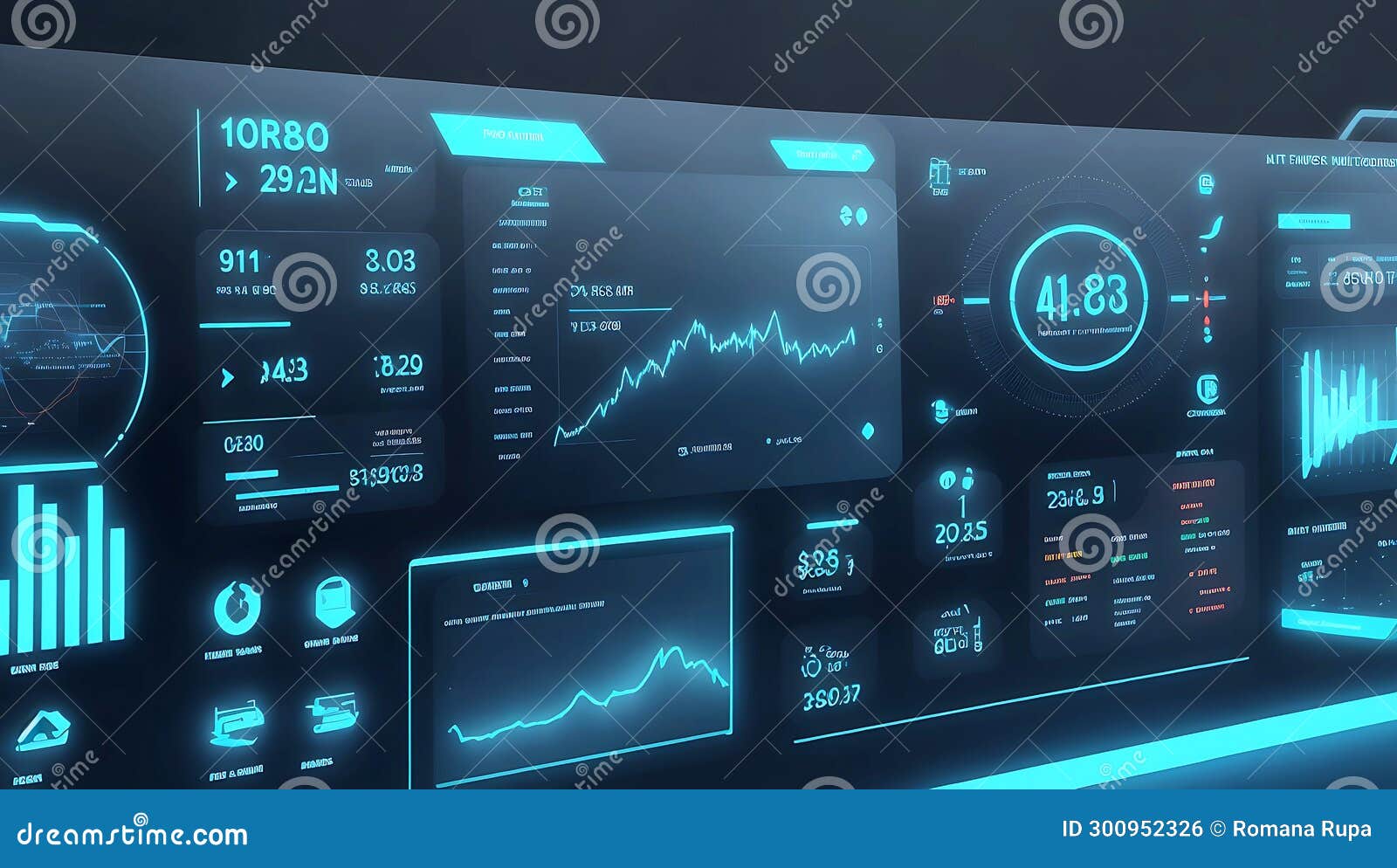 Futuristic Infographics Template Theme Ai Generated Stock Illustration ...