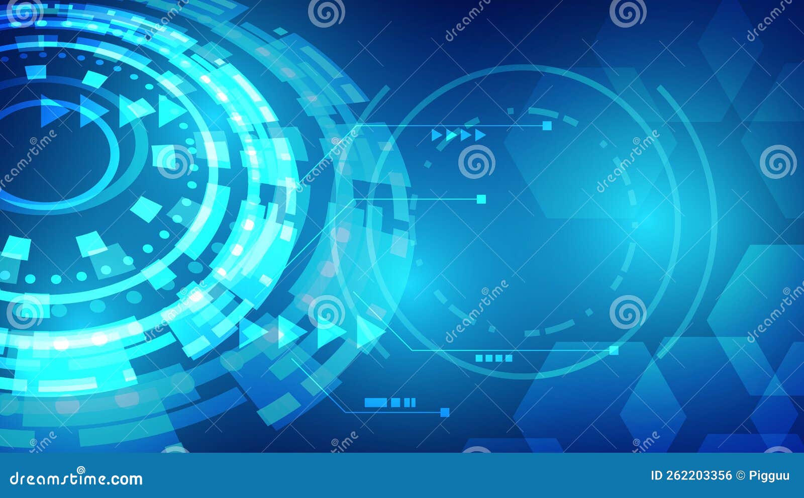 Futuristic Innovation Technology Background Concept. Virtual Glowing ...