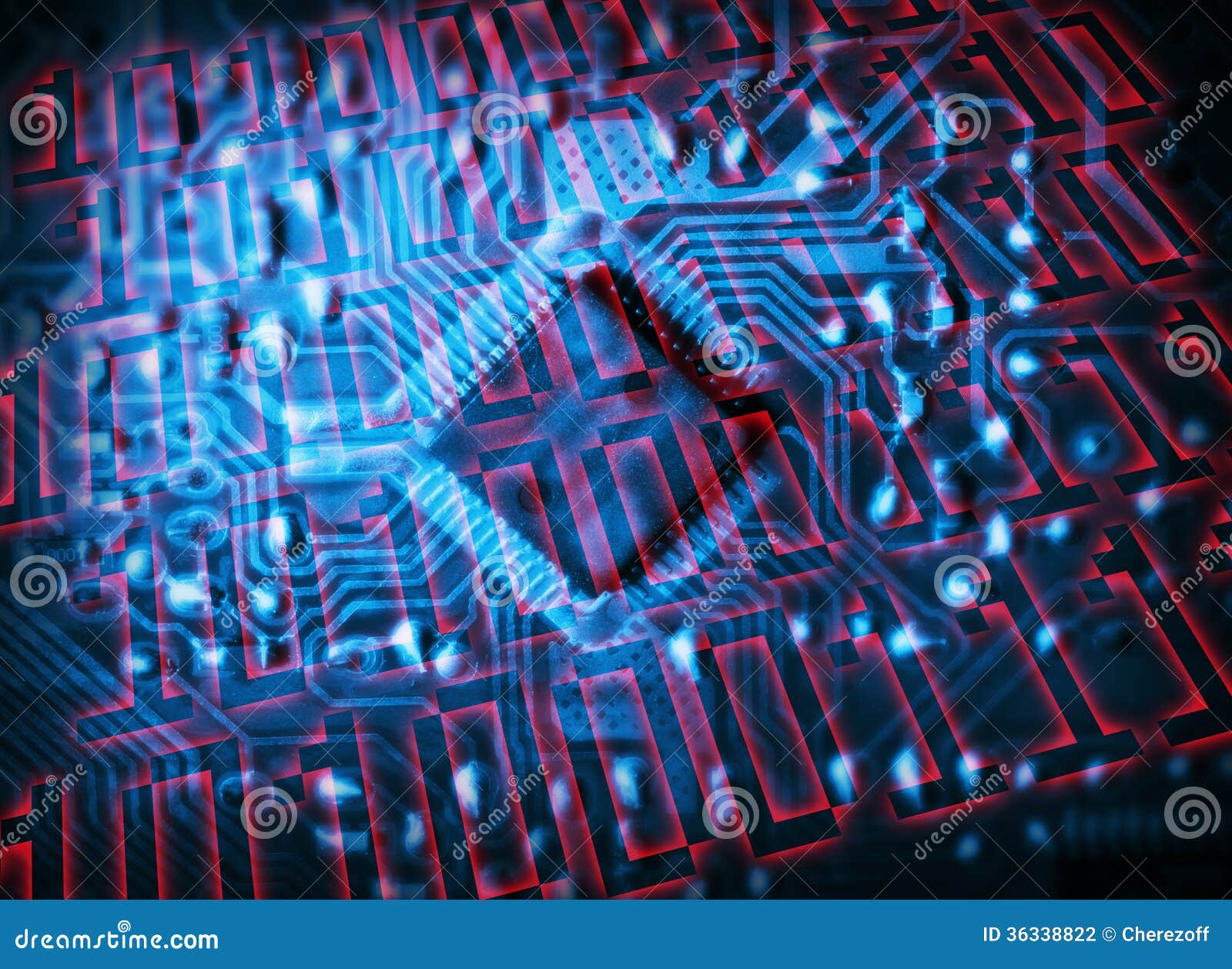 Futuristic Integrated Circuit Stock Photo - Image of circuitboard ...