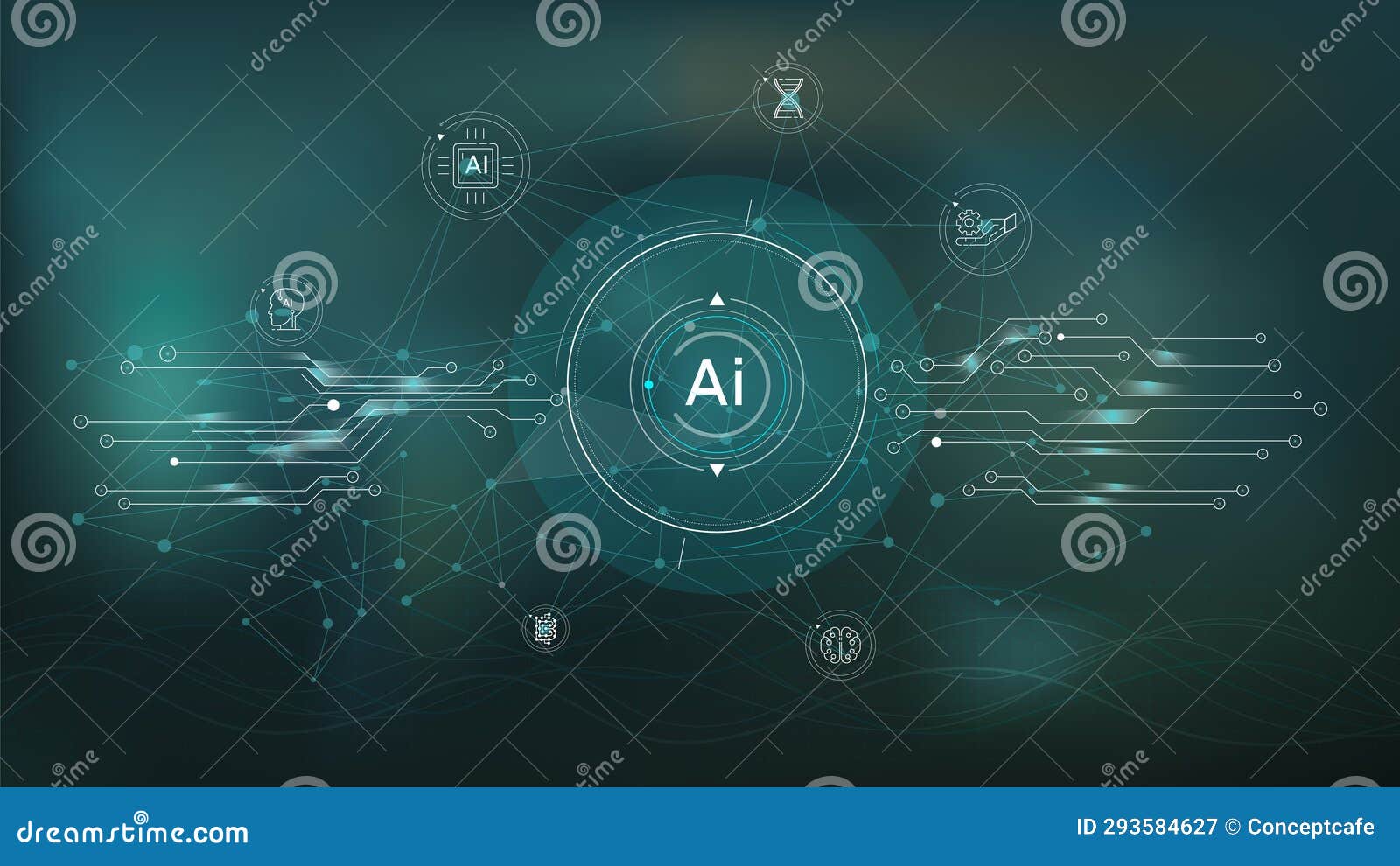 Futuristic Interface with Electronic Chips and Artificial Intelligence ...
