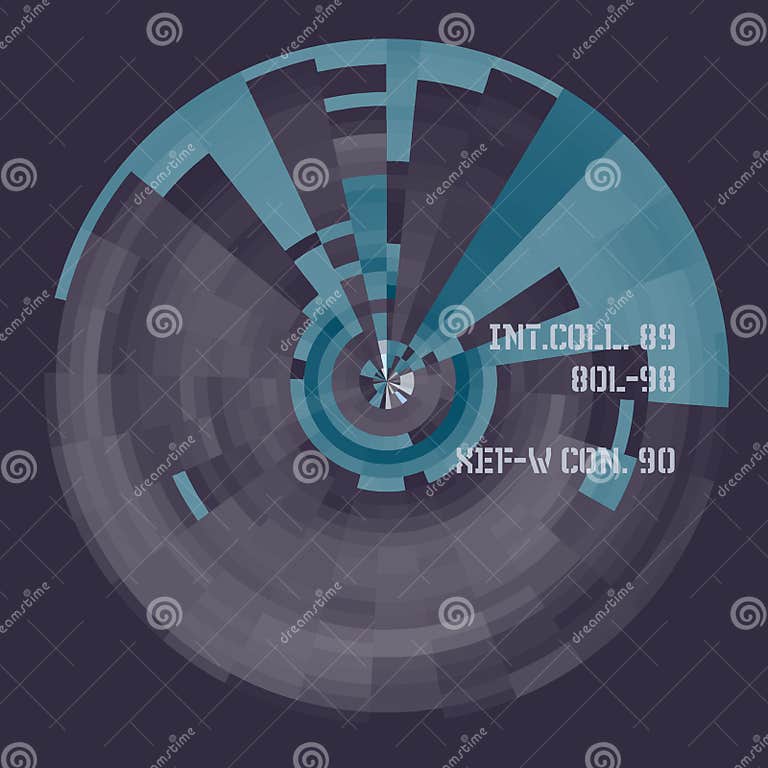 Futuristic Interface Radial Abstract 6 Stock Vector - Illustration of ...