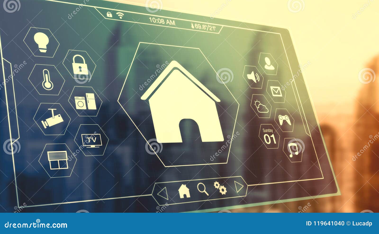 Smart home control panel stock illustration. Illustration of computer ...