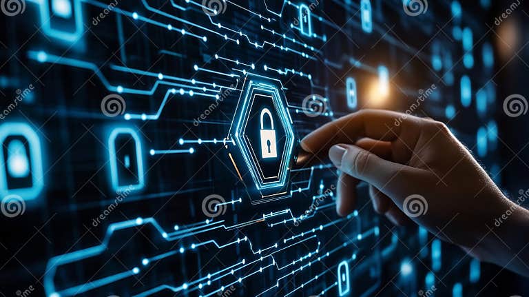 Futuristic Interface Showcasing Advanced Network Security Protocols and ...