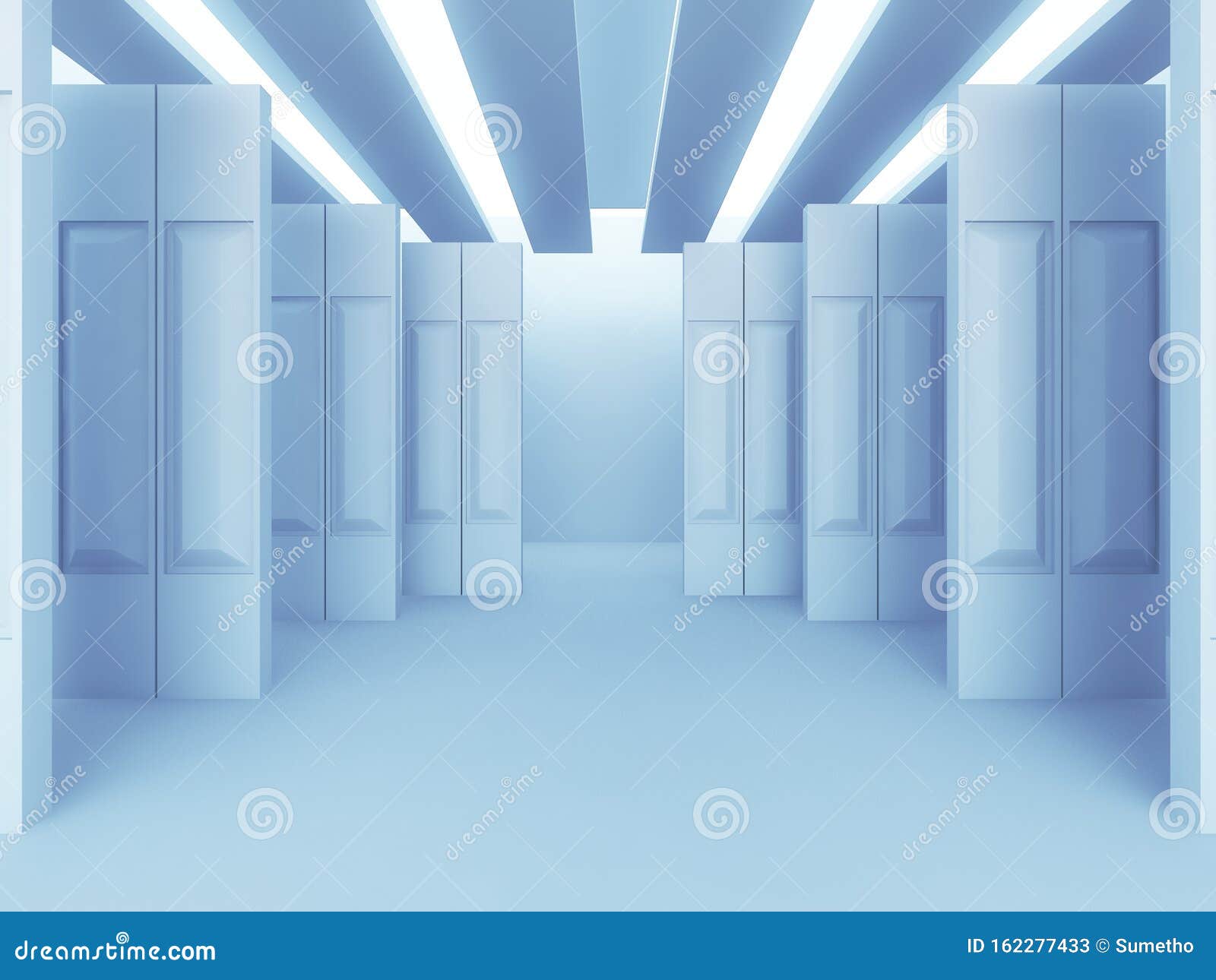 Futuristic Interior Decorate White Abstract Wall Stock Illustration ...