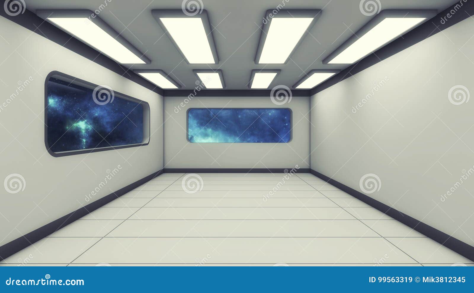 Futuristic Interior Design Background Stock Illustration - Illustration ...