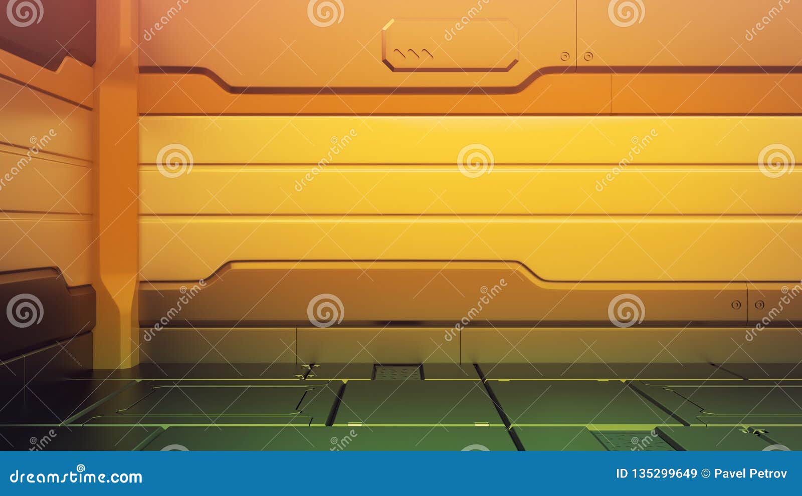 Futuristic Interior with Empty Stage. Modern Future Background ...