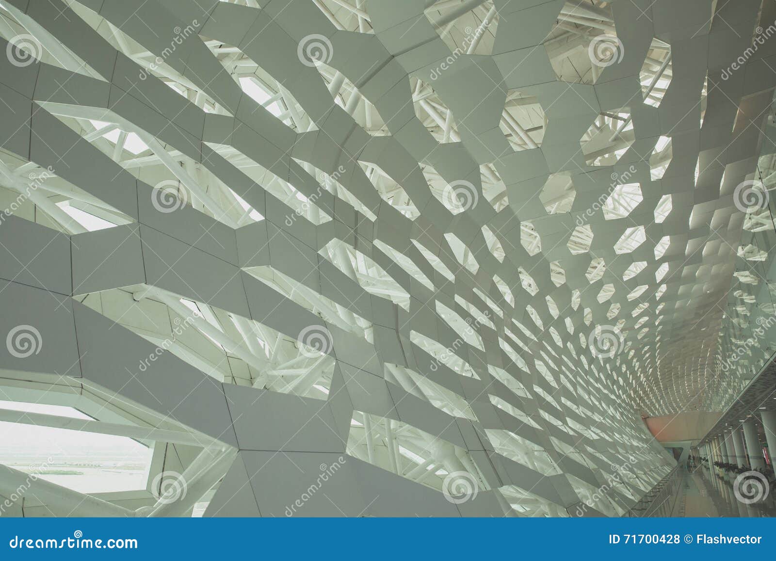 Futuristic Interior Structure Wall Element of Modern Bionic ...