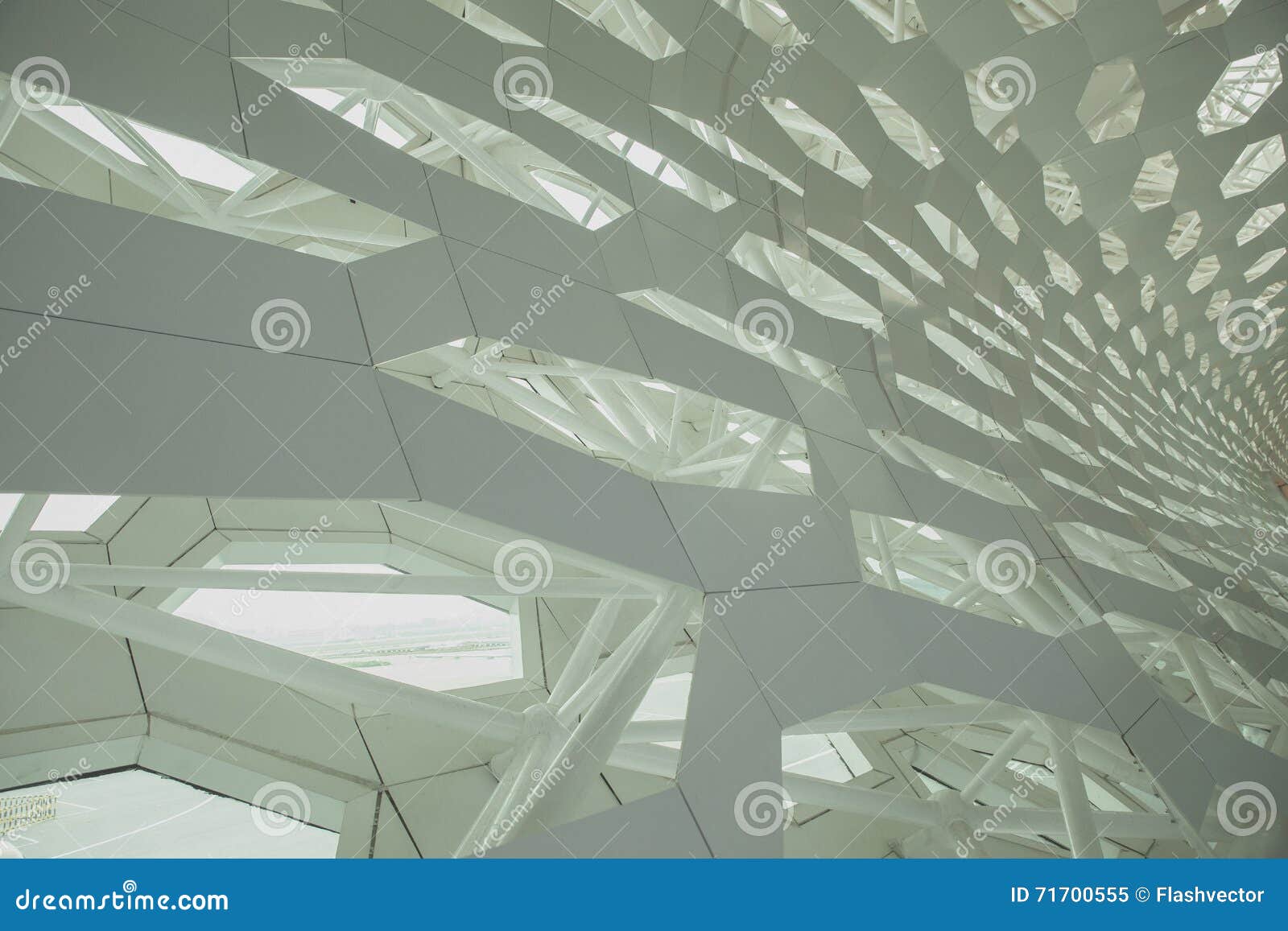 Futuristic Interior Structure Wall Element of Modern Bionic ...