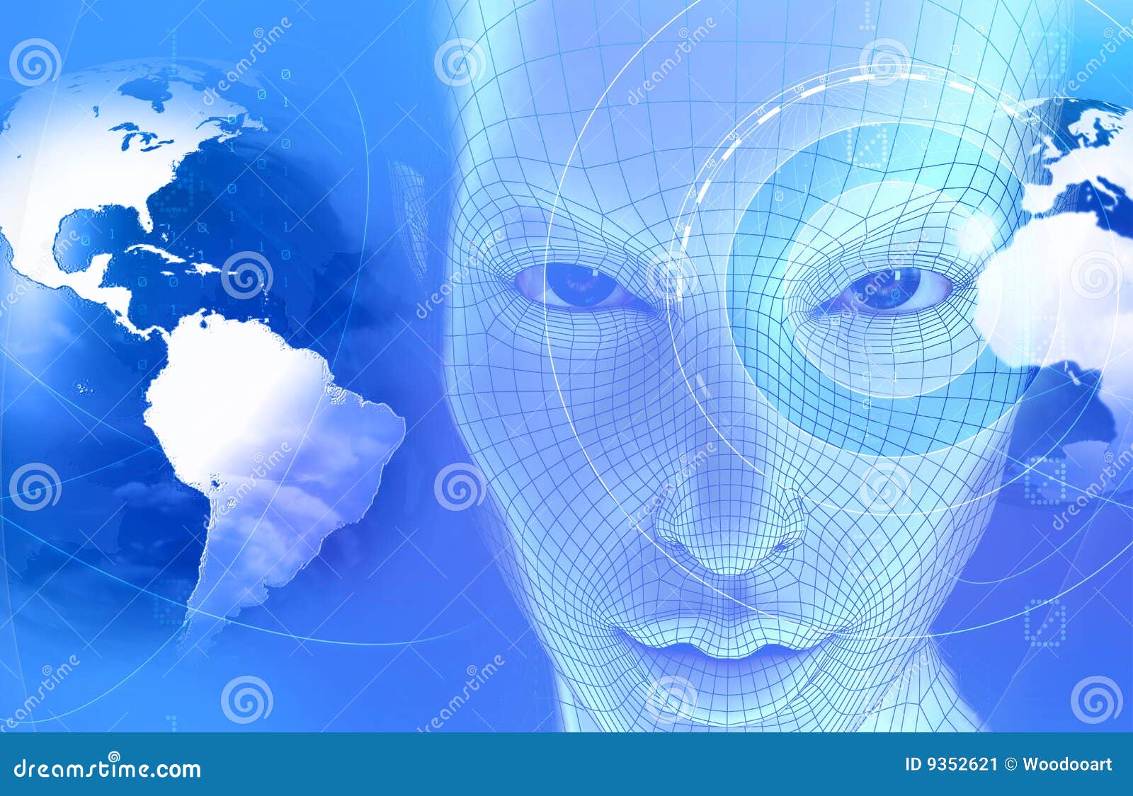 Futuristic Internet Concept Stock Illustration - Illustration of device ...