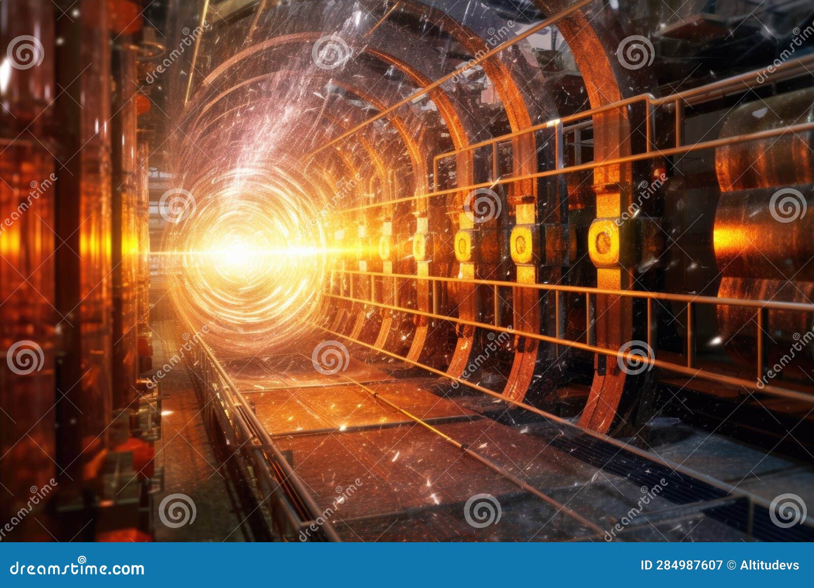 Futuristic Interpretation of the Particle Acceleration Process Stock ...