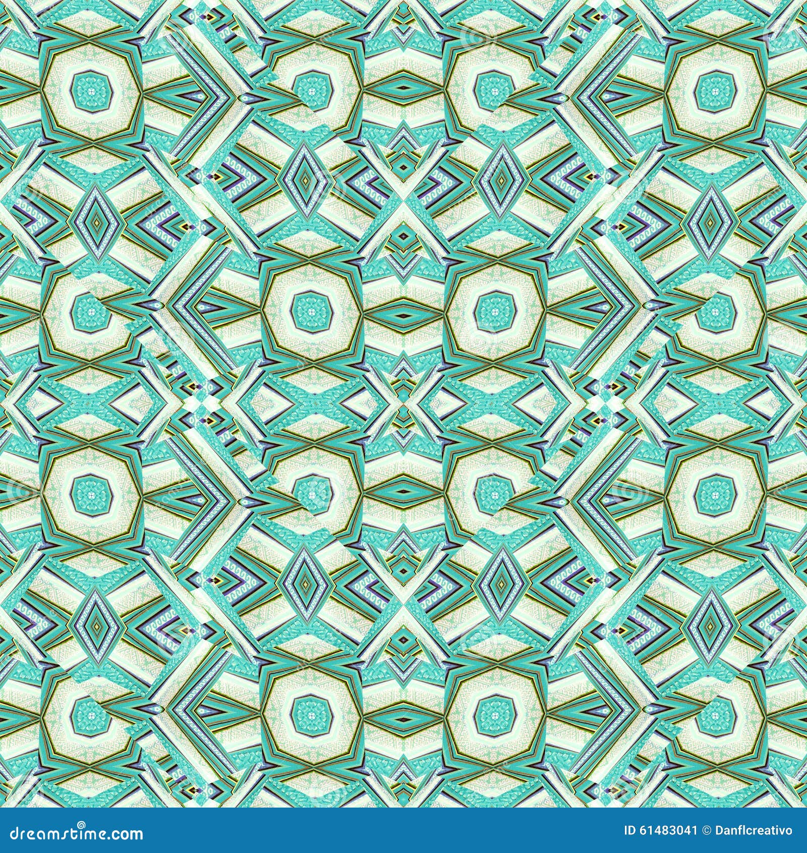 Futuristic Intricate Geometric Seamless Pattern Stock Illustration ...