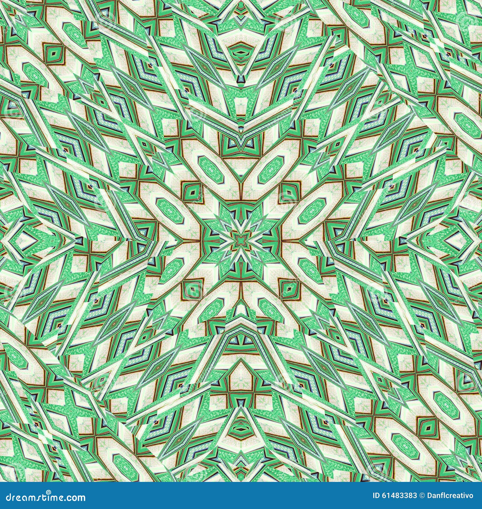 Futuristic Intricate Geometric Seamless Pattern Stock Illustration ...