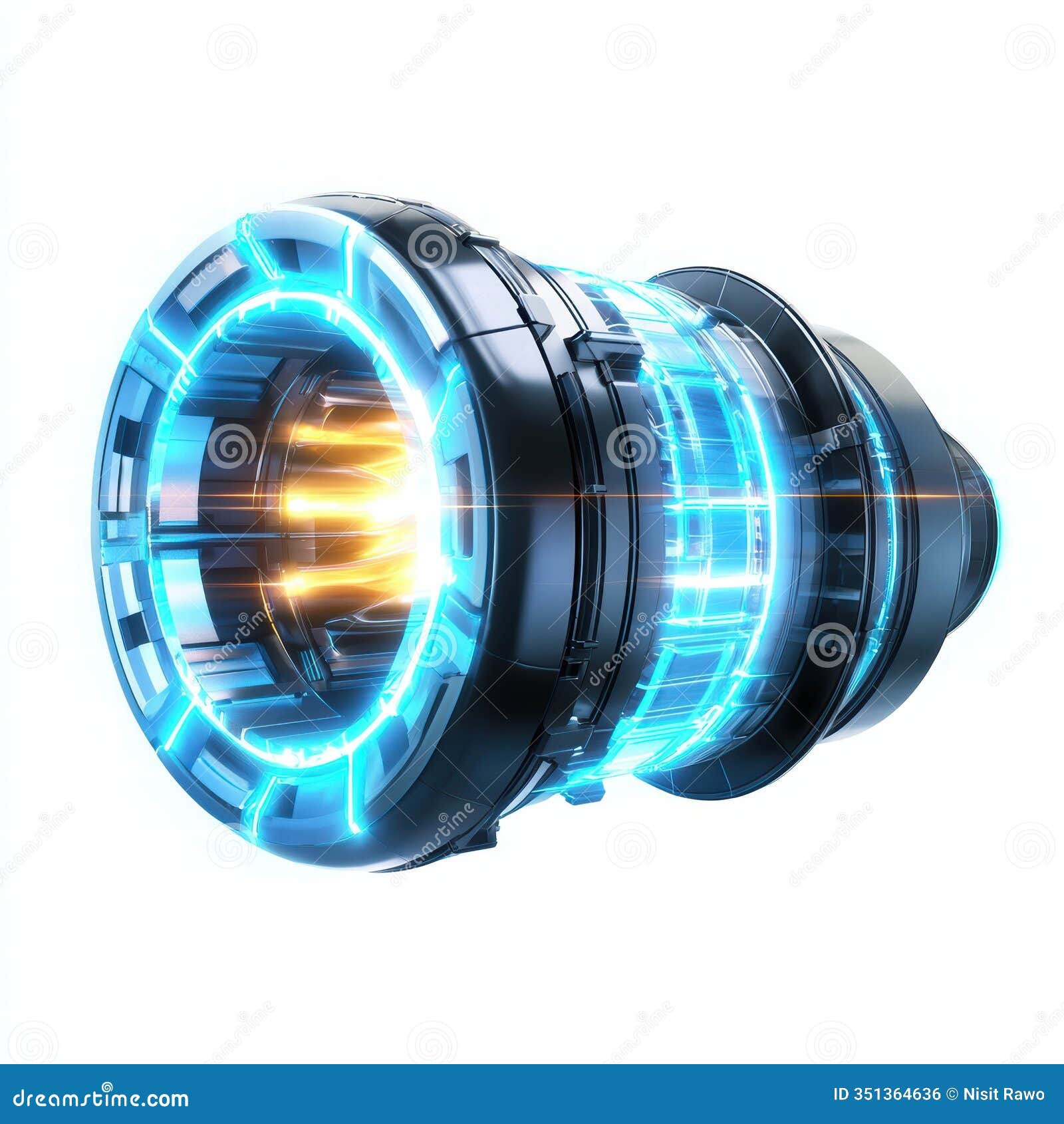 Ion Thruster Engine Glowing In The Dark Royalty-Free Stock Photography ...