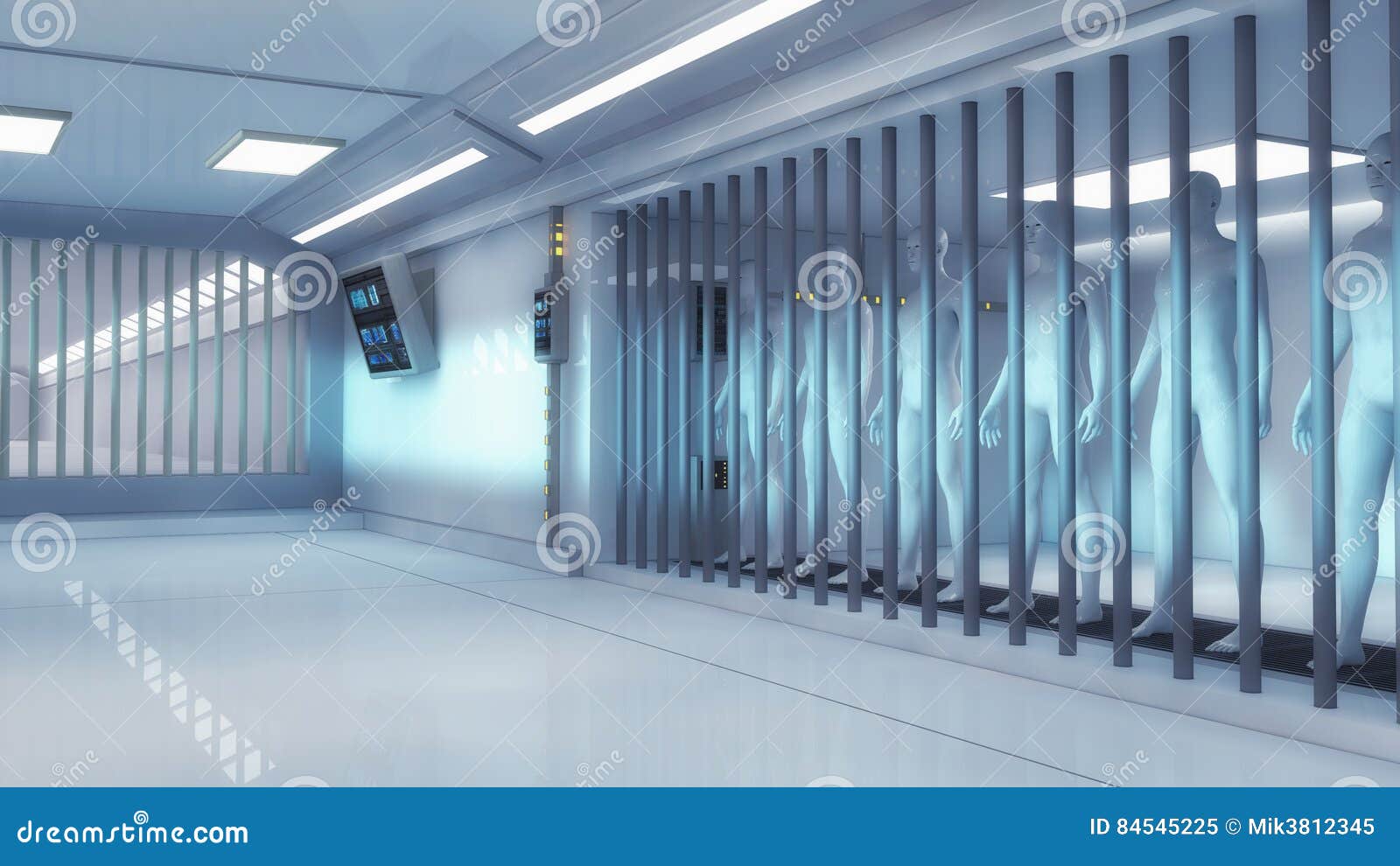 Futuristic Prison Cell Block Stock Image | CartoonDealer.com #90958237