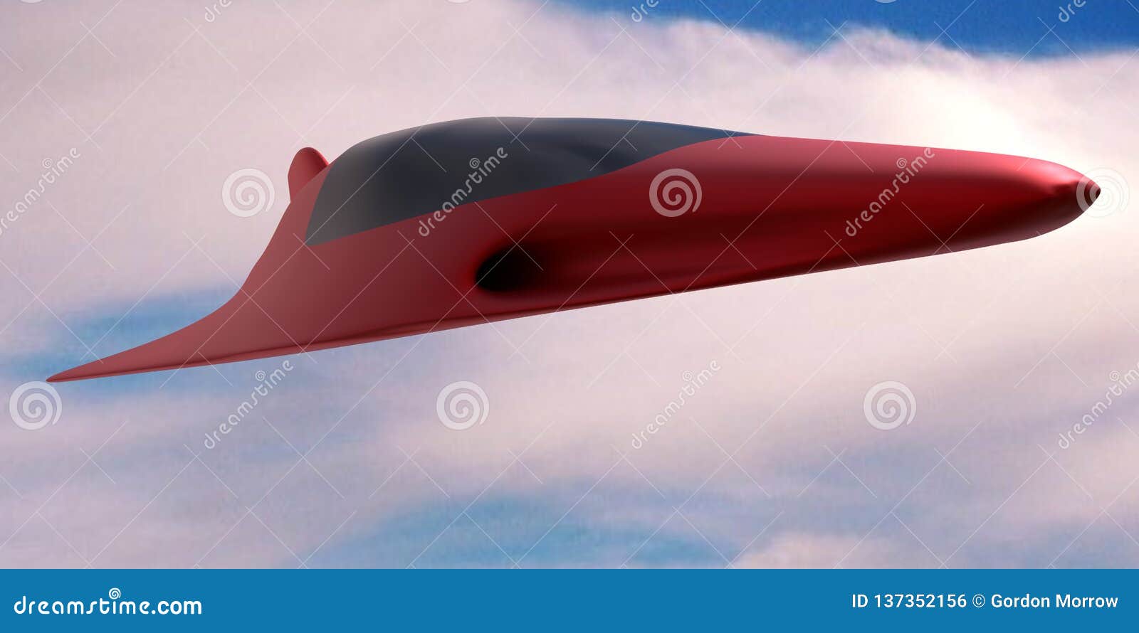 Futuristic jet stock photo. Image of cloud, drawn, future - 137352156