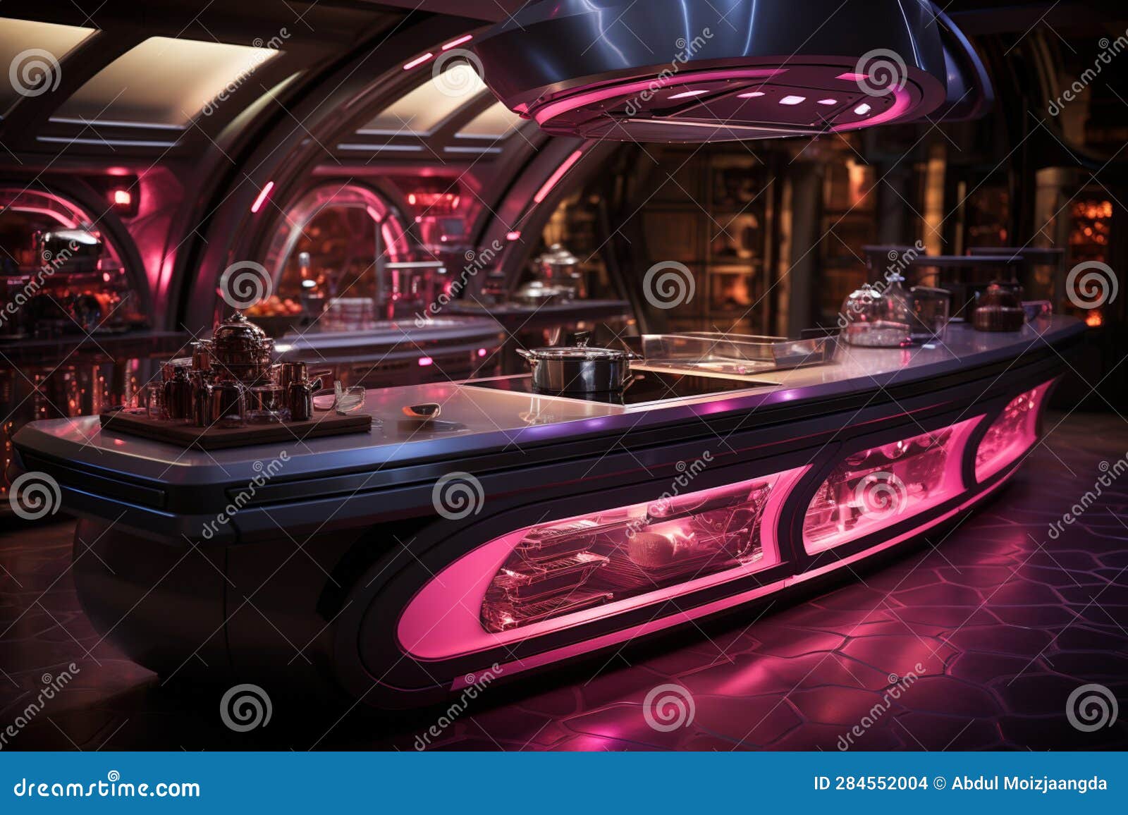 Futuristic Kitchen Design with an Intriguing Atmosphere Created by ...