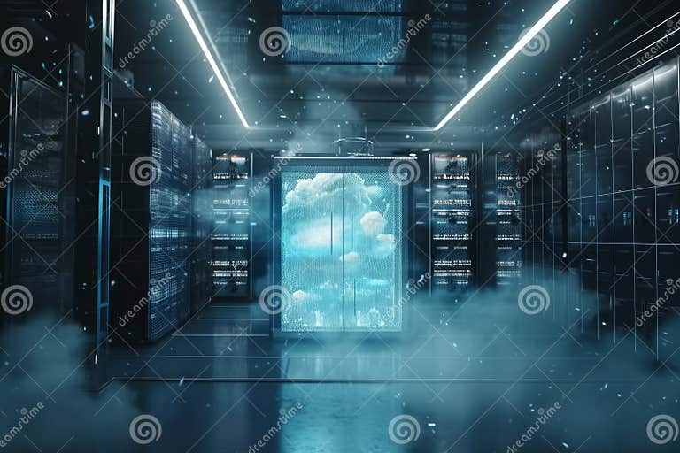 Futuristic Lab Data Encryption: High-Tech Visualized Stock Illustration ...