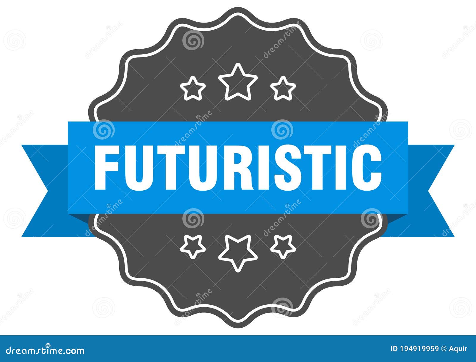 Futuristic Label. Futuristic Isolated Seal. Sticker. Sign Stock Vector ...