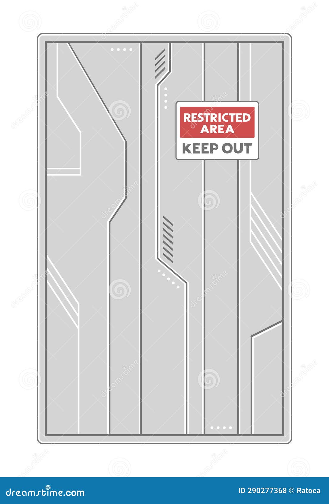 Futuristic laboratory door stock vector. Illustration of epidemic ...
