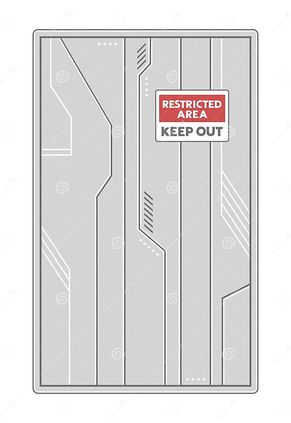 Futuristic laboratory door stock vector. Illustration of epidemic ...