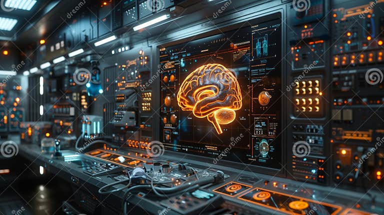 Futuristic Laboratory Featuring Advanced Technology and Complex ...