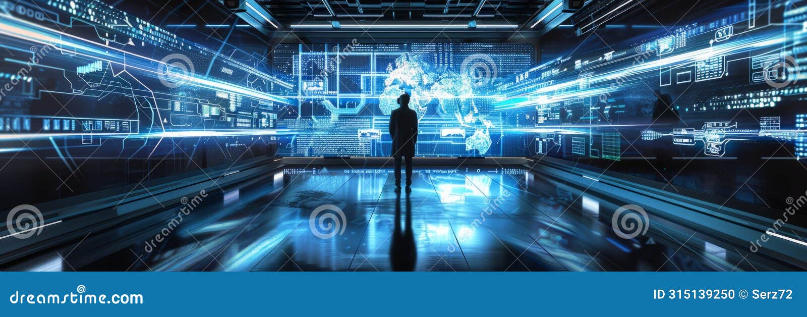 Futuristic Laboratory of the Future, Scientific Cyber Research, Cyber ...