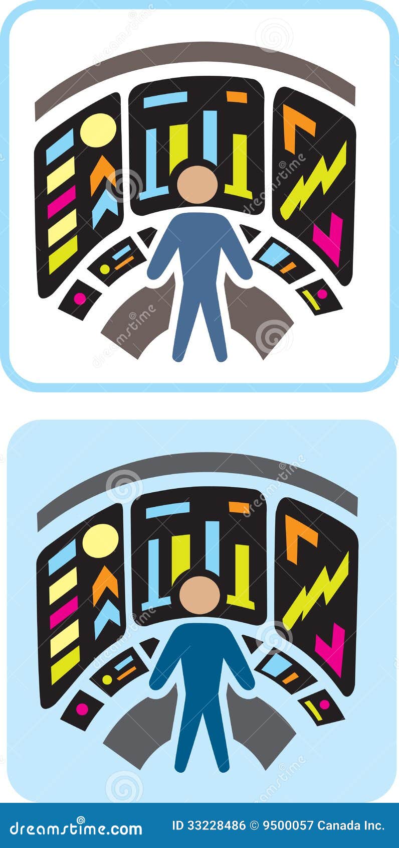 Futuristic laboratory Icon stock vector. Illustration of buttons - 33228486