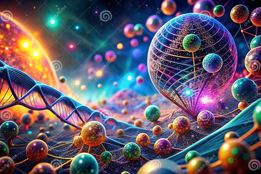 A Futuristic Landscape of Interconnected AI DNA Exploring Abstract ...