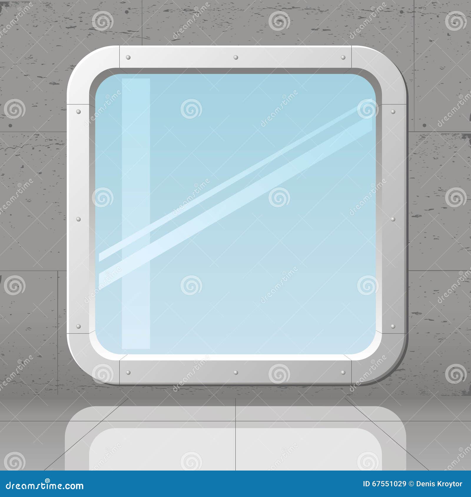 Futuristic large window stock illustration. Illustration of large ...