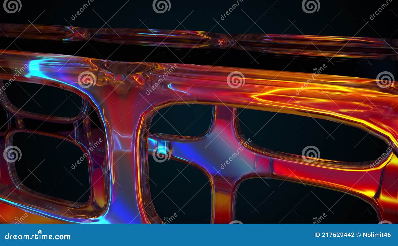 Futuristic Lattice Elements with Highlights Stock Illustration ...