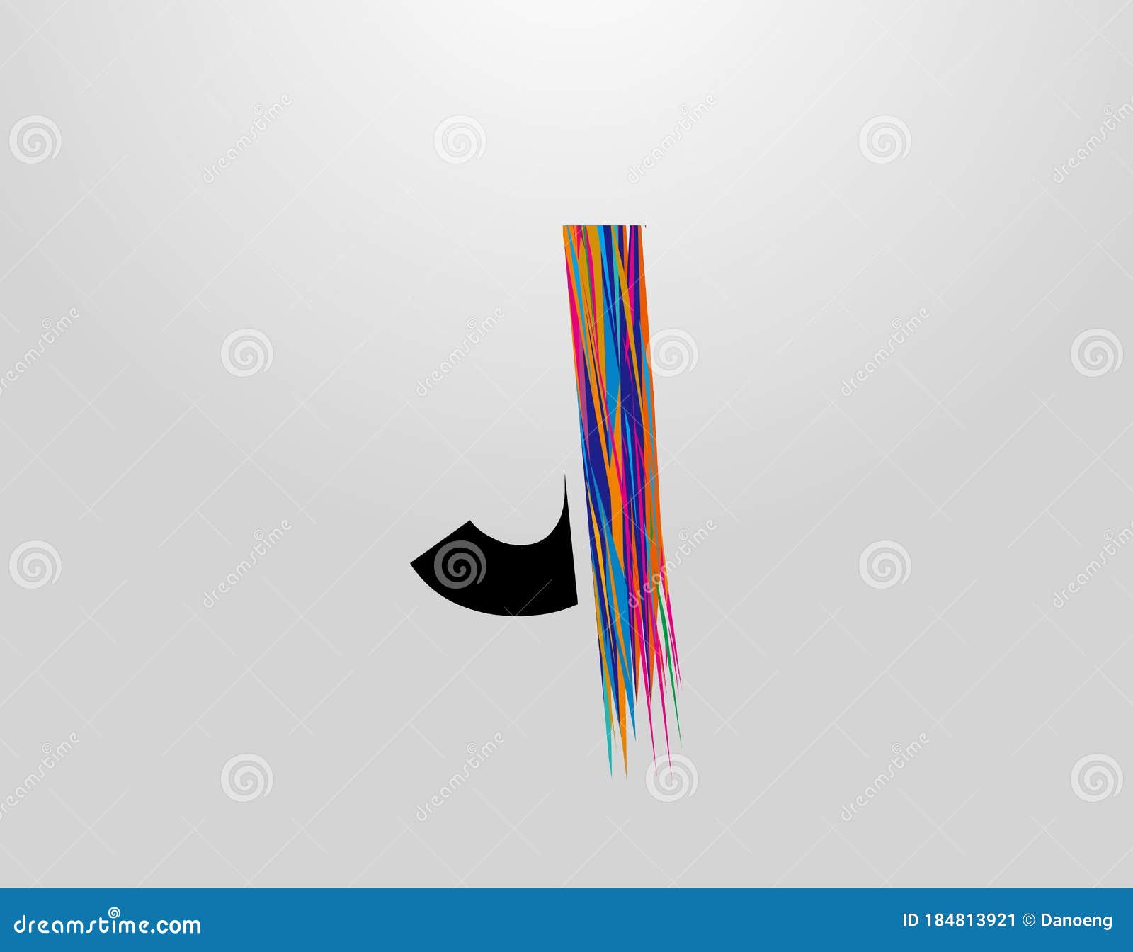 Futuristic Letter J Logo. Modern Initial J with Creative Colorful ...