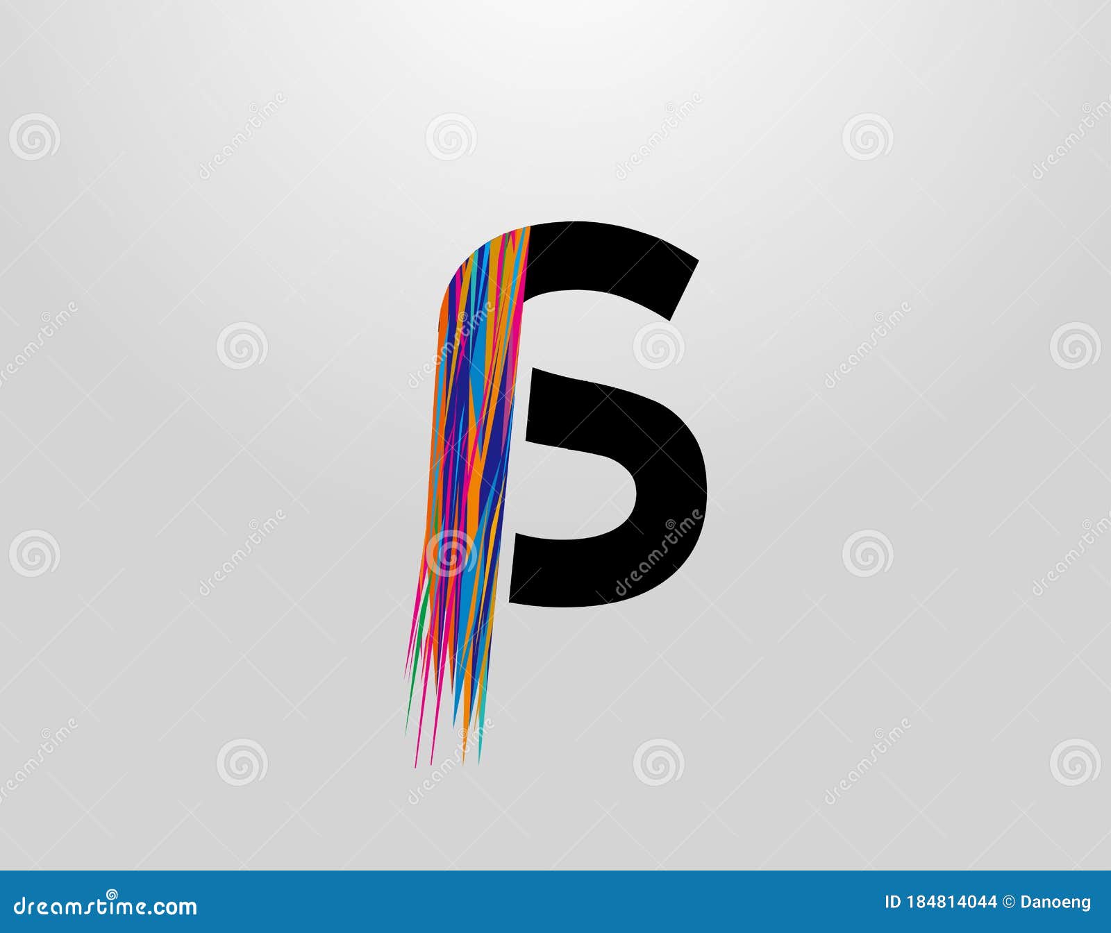 Futuristic Letter S Logo. Initial S with Creative Colorful Strips Stock ...