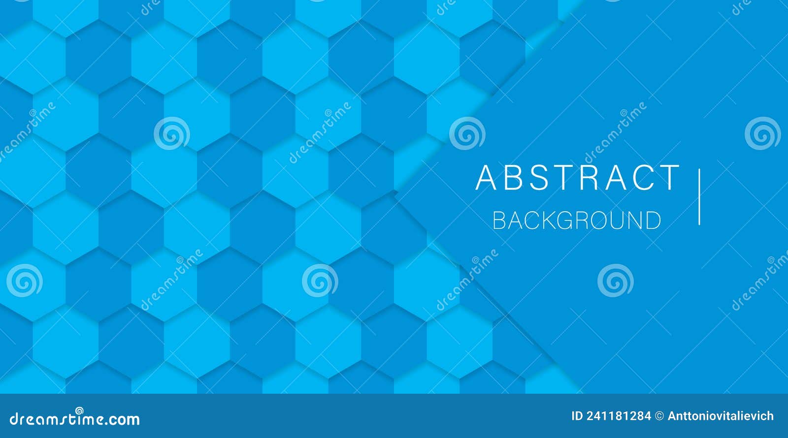 Futuristic Light Blue Hexagon Background. Hexagonal Bright Blue Pattern ...