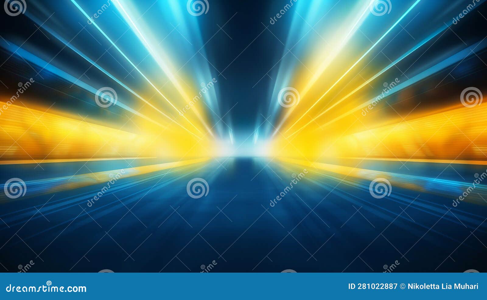 Futuristic Light Rays Illustration, Generative Ai Stock Illustration ...