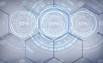 Futuristic Loading Circle Rings. Display of Waiting Time Load. 3d ...