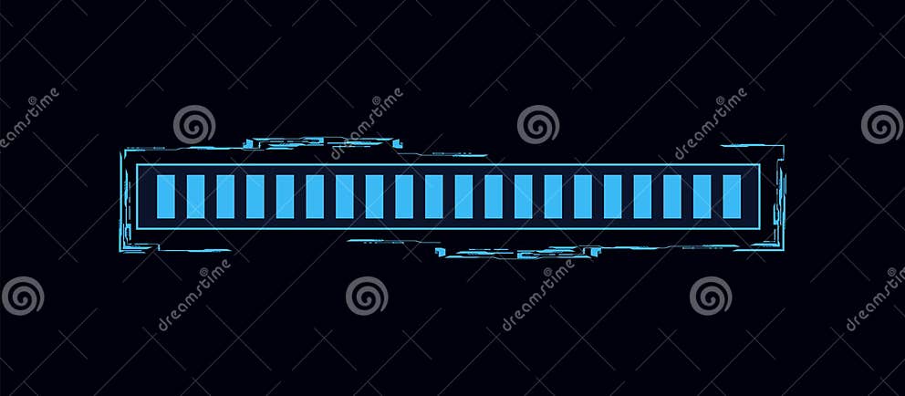 Futuristic Loading Frame for Interface Hud Gui Game, Vector Digital ...